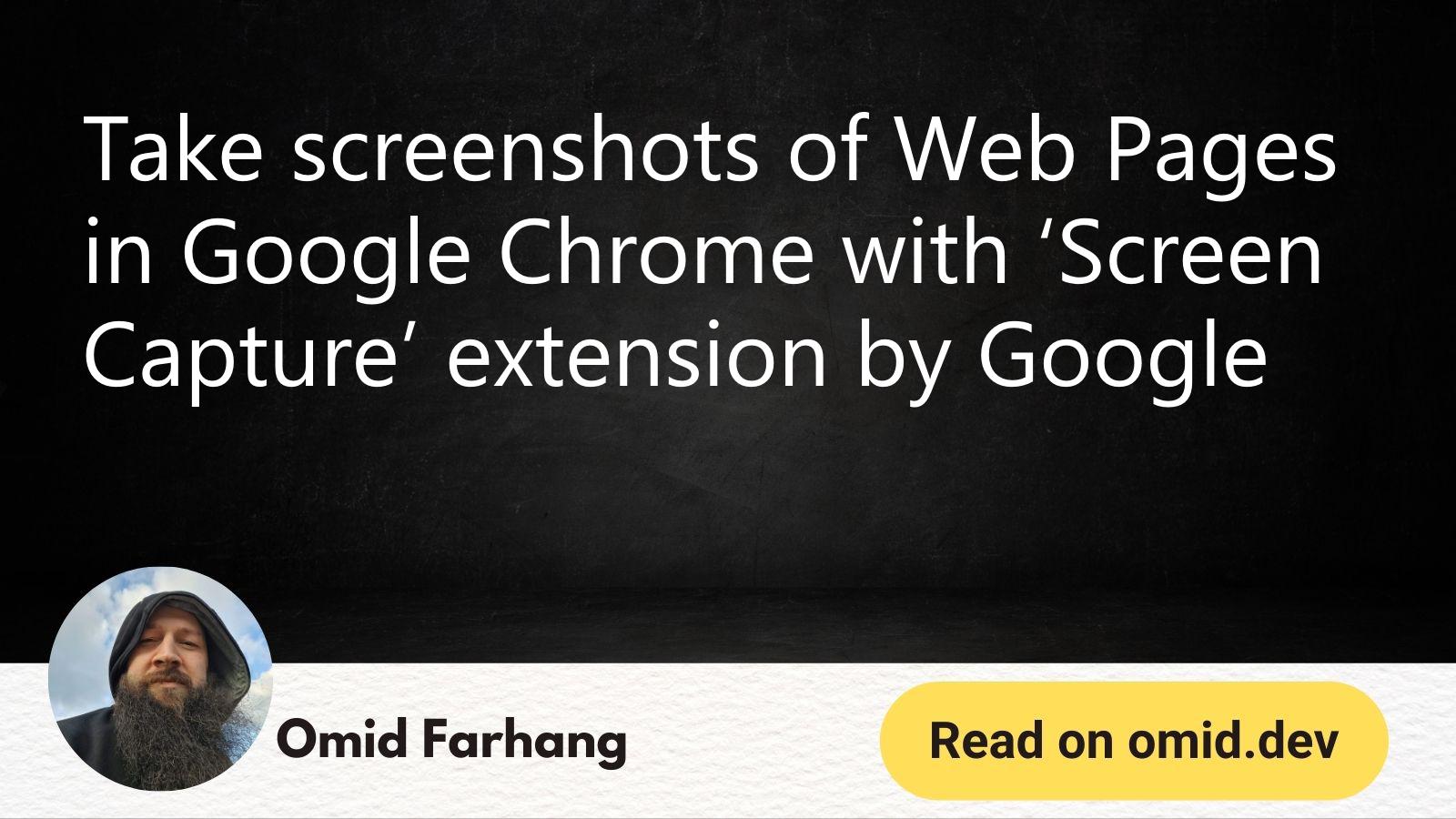 Take screenshots of Web Pages in Google Chrome with ‘Screen Capture ...