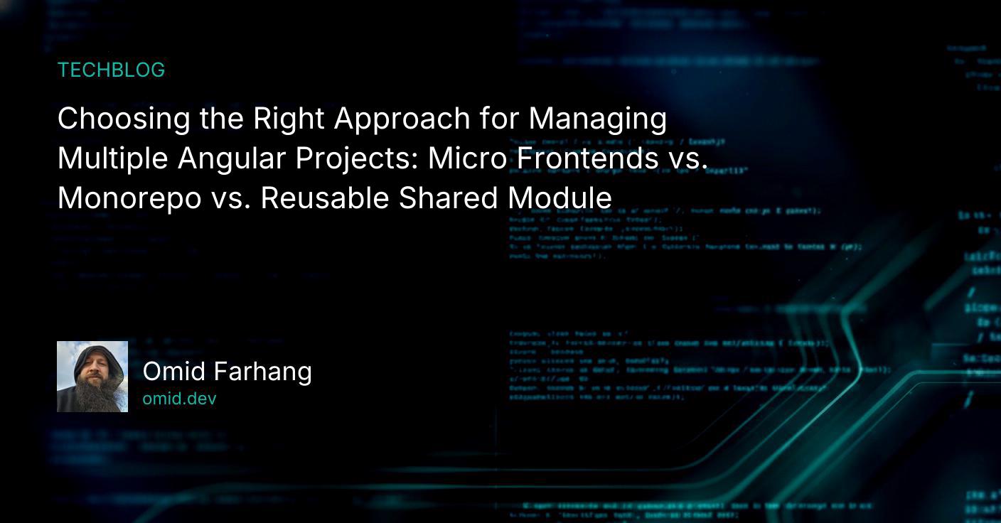 Choosing the Right Approach for Managing Multiple Angular Projects ...
